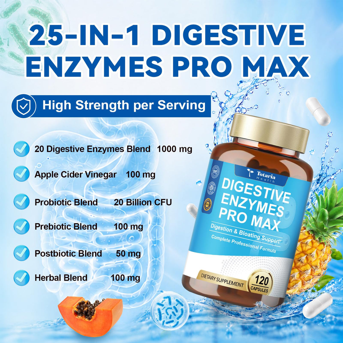 Apple cider vinegar digestive support capsules