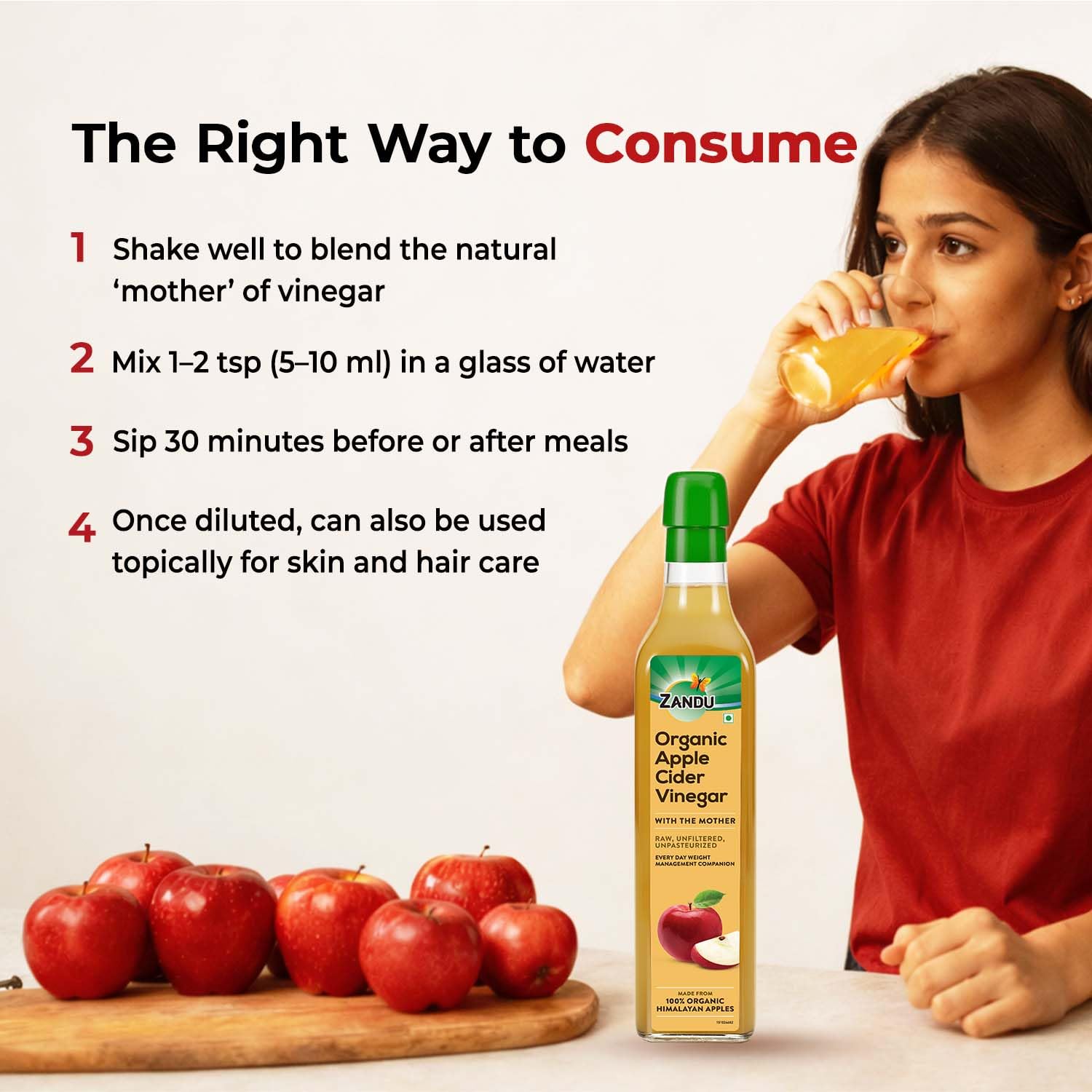 Apple cider vinegar for healthy skin