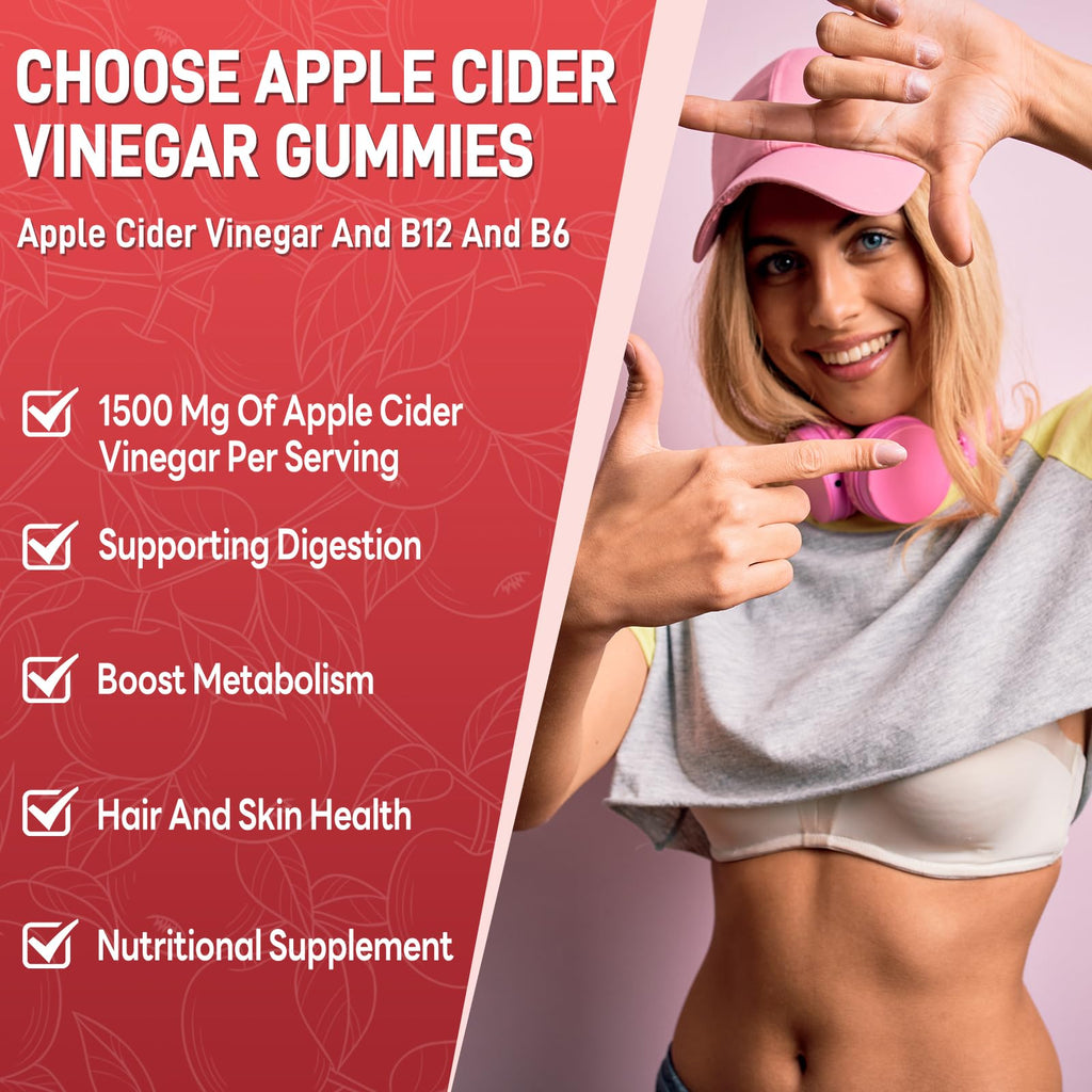 Apple cider vinegar gummies with 1500 mg potency
