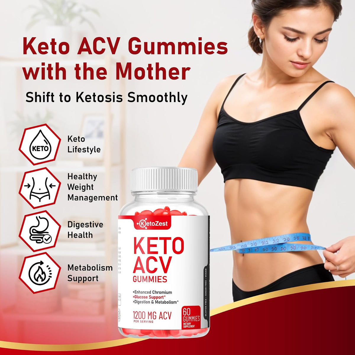 Apple cider vinegar gummies with keto benefits