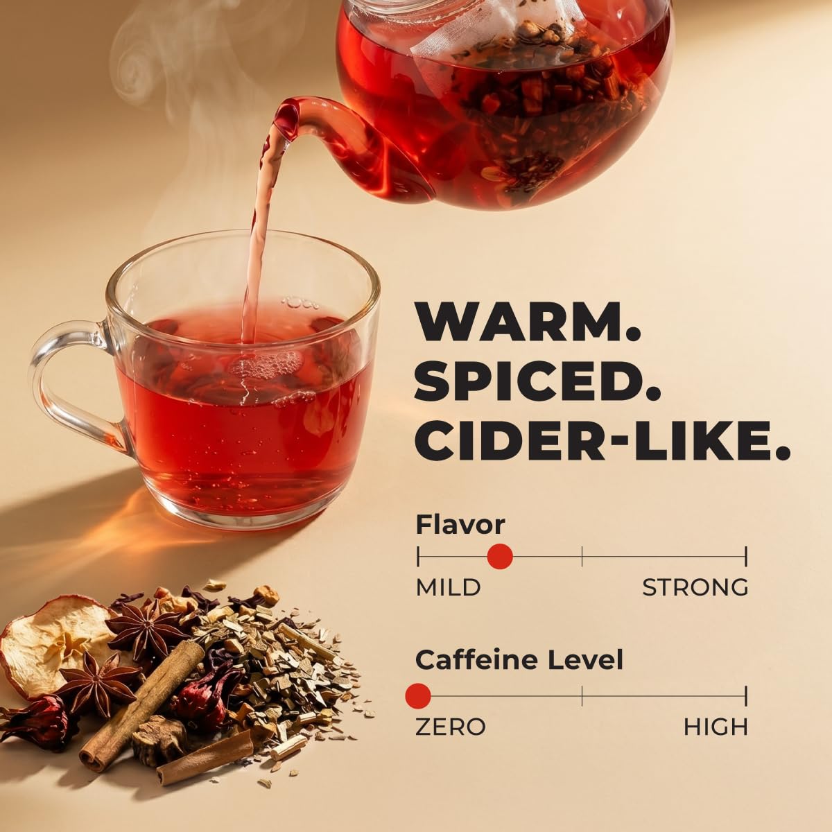 Apple cinnamon tea for relaxation