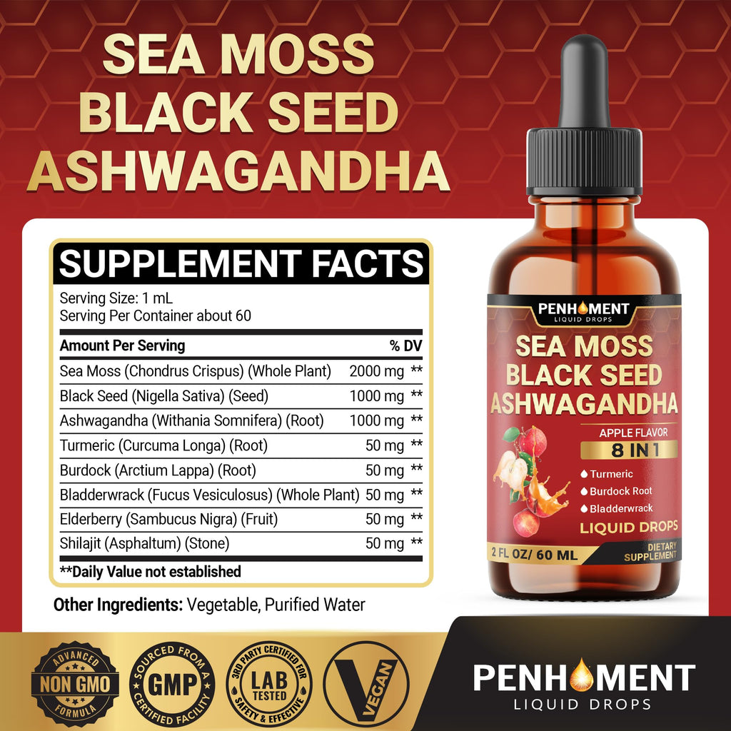 apple flavor sea moss drops