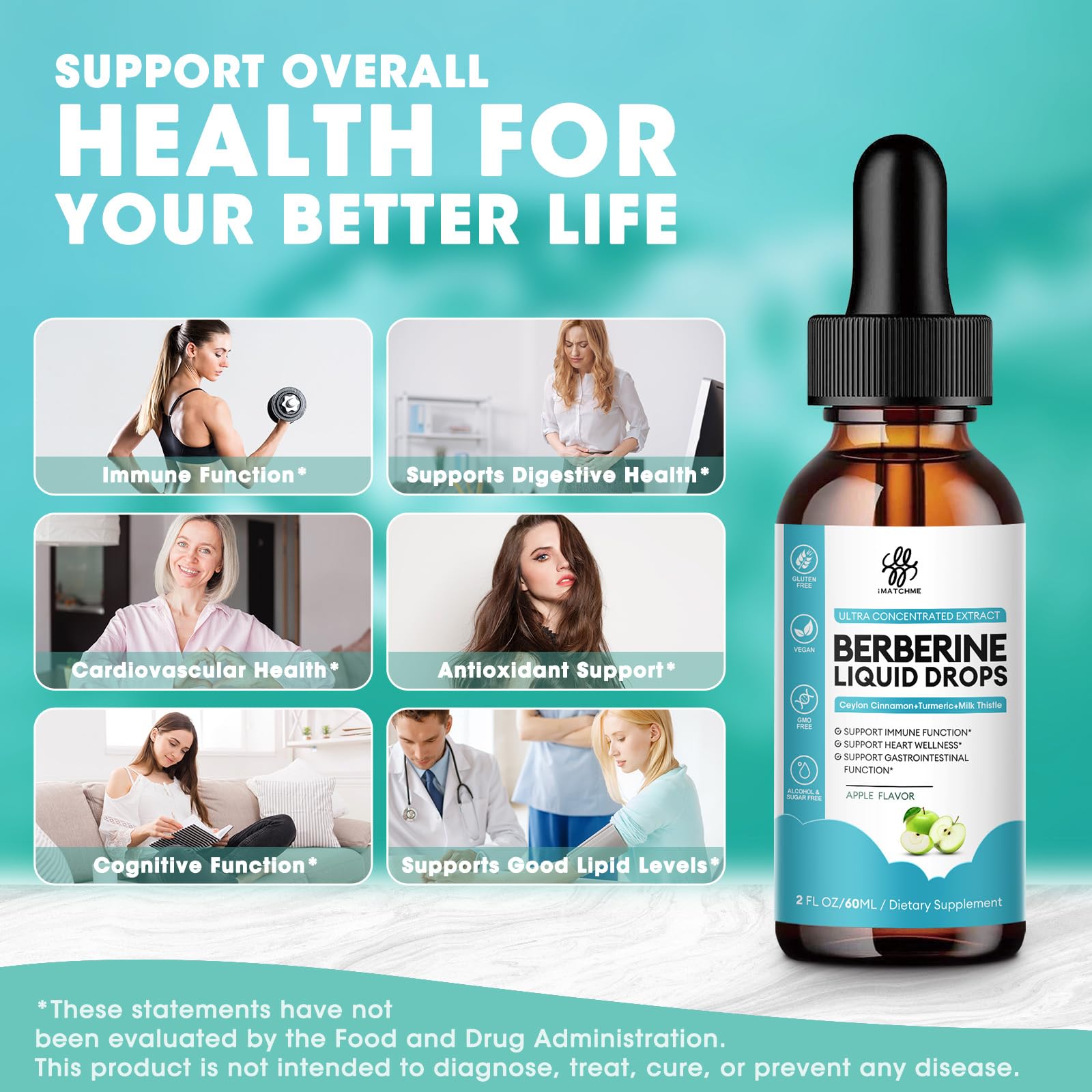apple flavored Berberine HCL formula