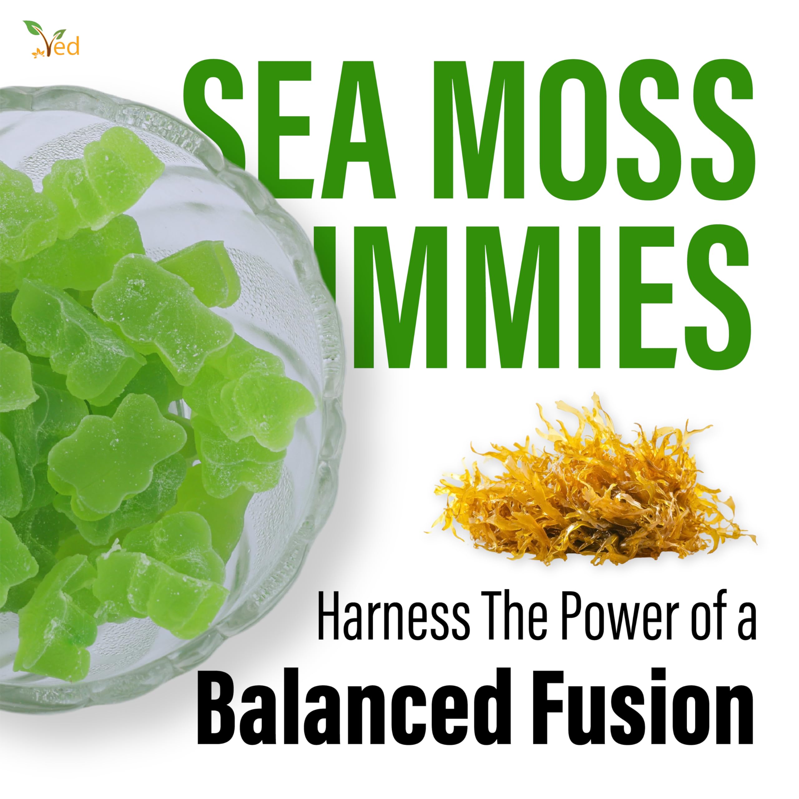 apple flavour sea moss chews