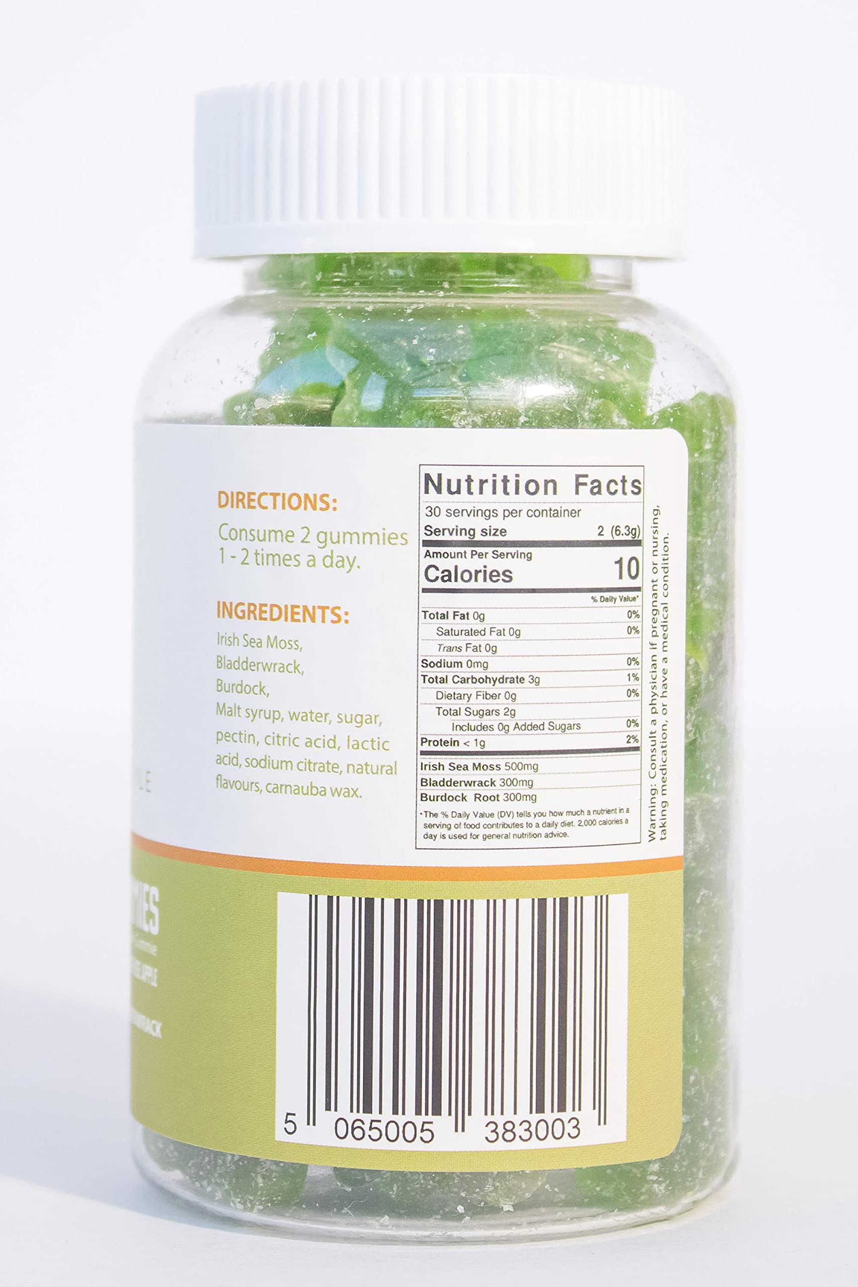 apple flavour sea moss gummies