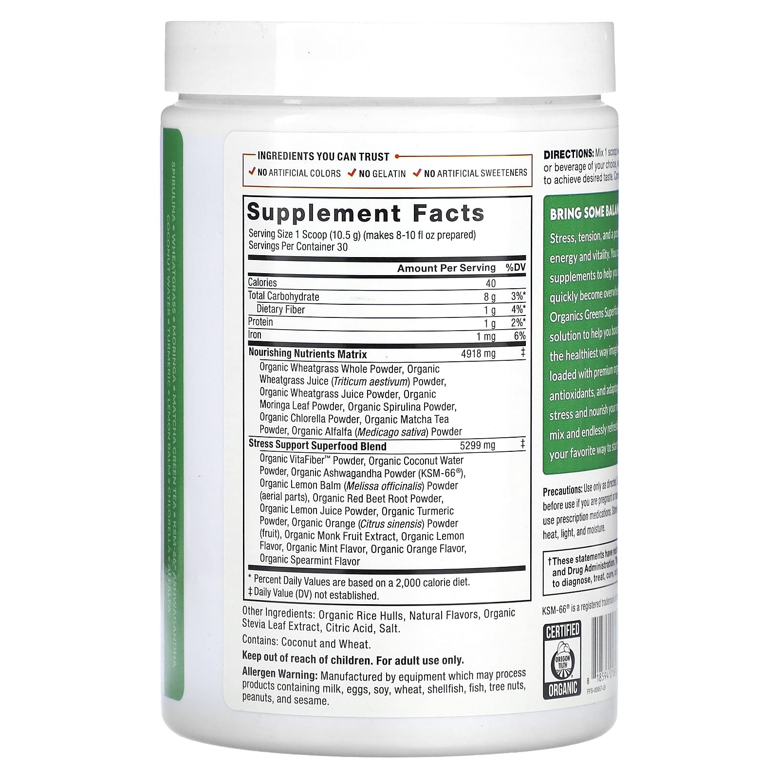 Apple flavoured spirulina supplement