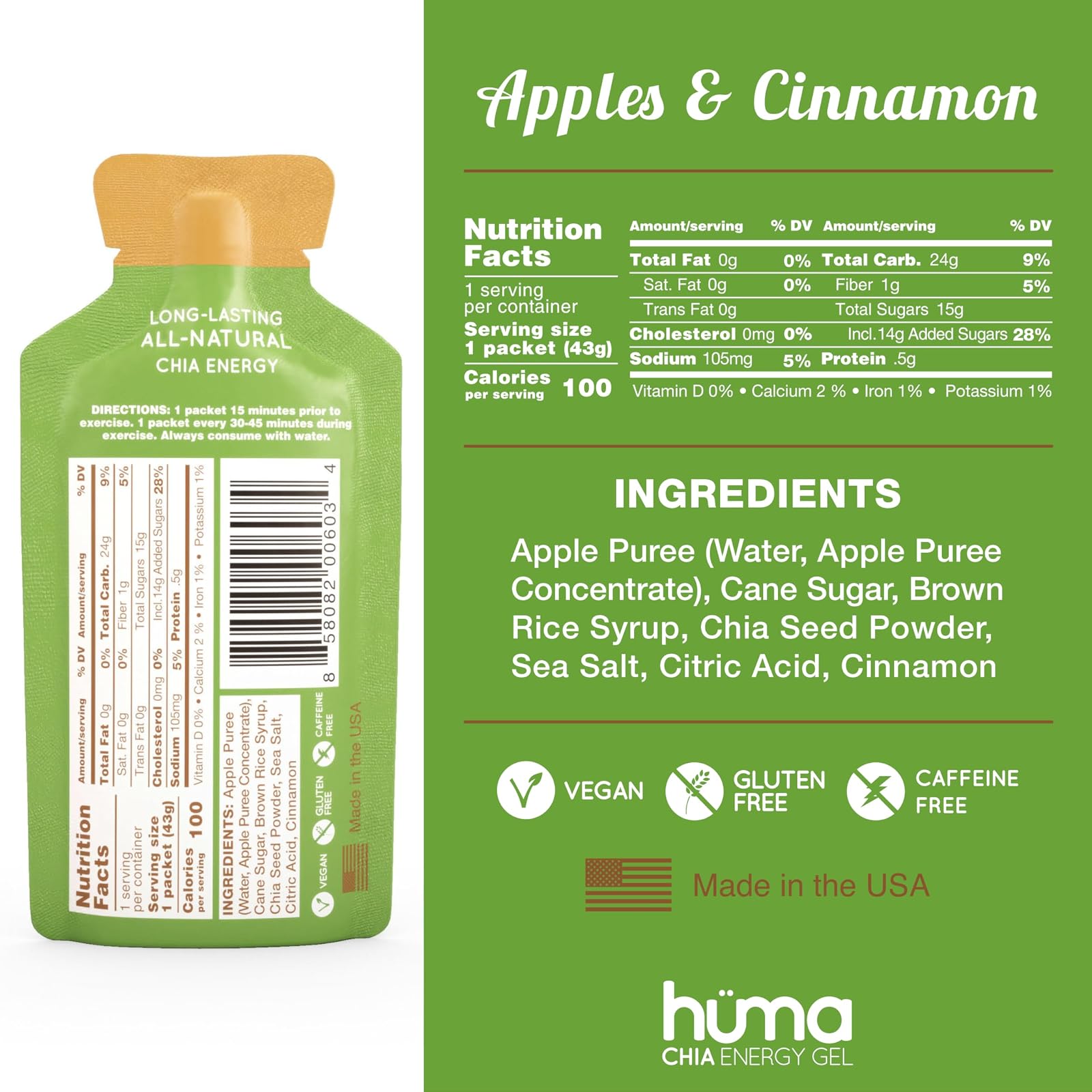 Apples and cinnamon energy gel