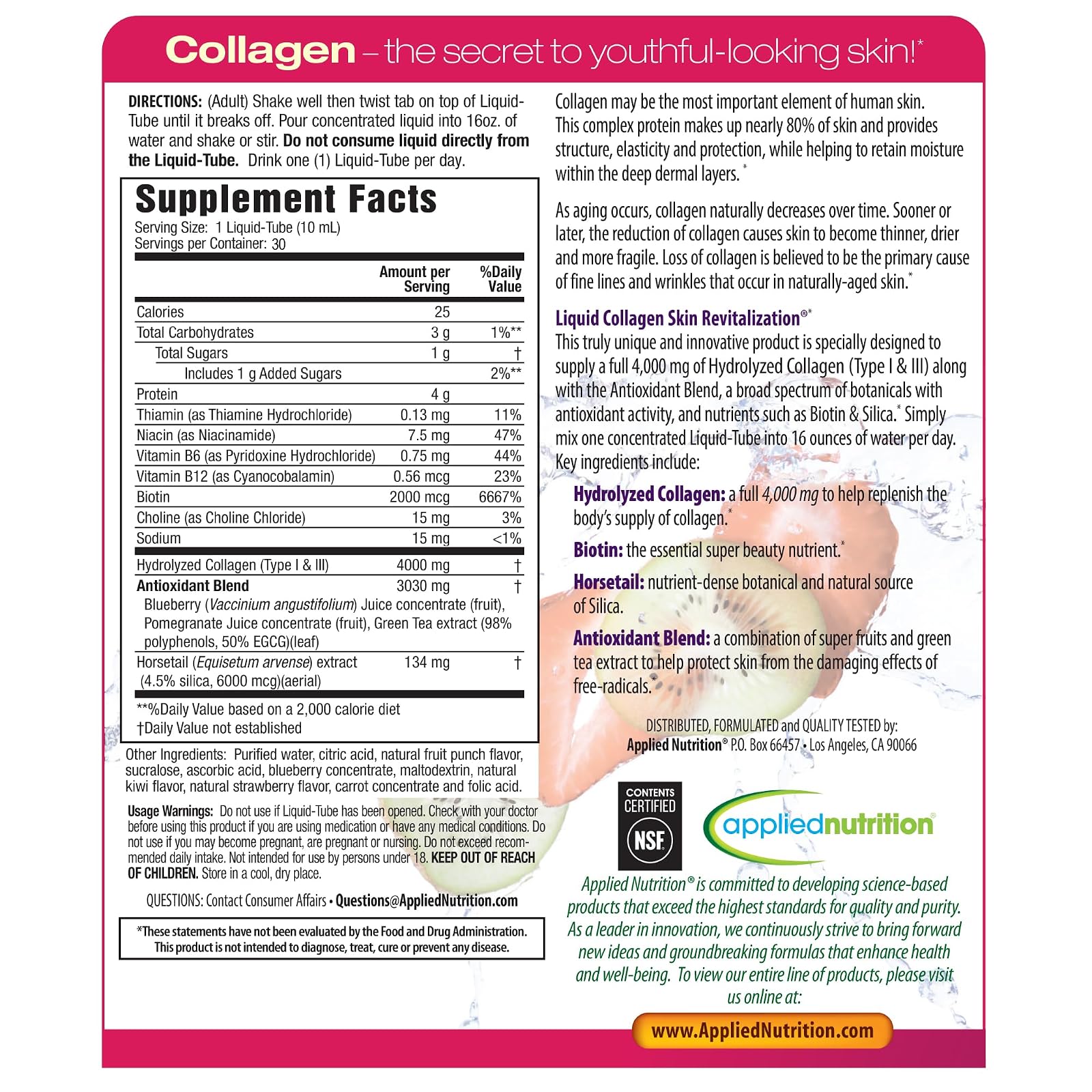 Applied Nutrition beauty drink 2 pack