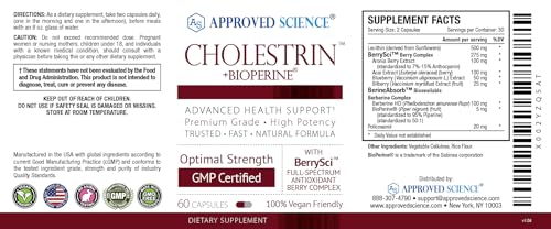 Approved Science Cholestrin cholesterol management capsules