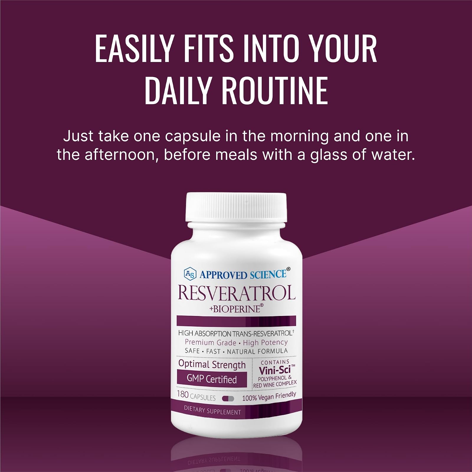 Approved Science resveratrol for vitality