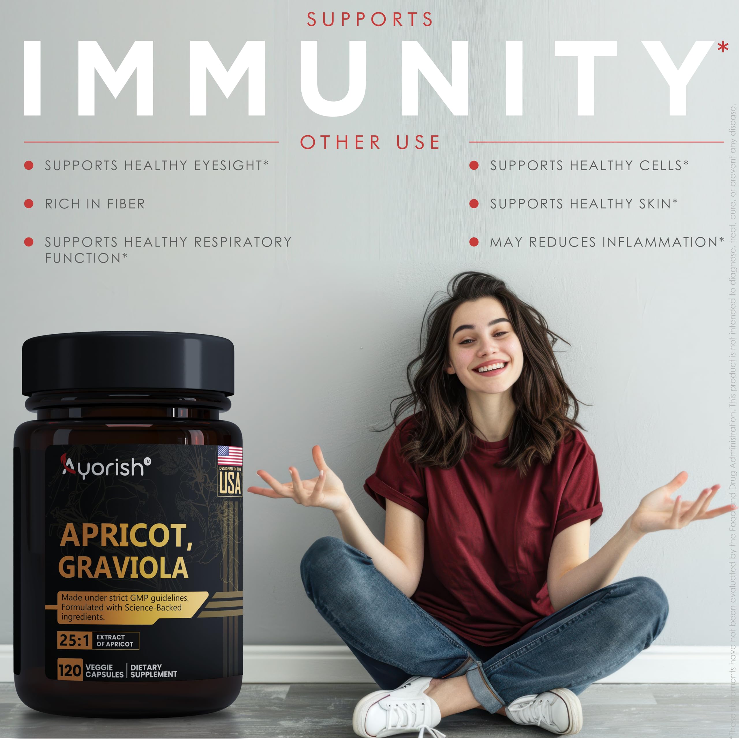 Apricot 500 mg energy support capsules
