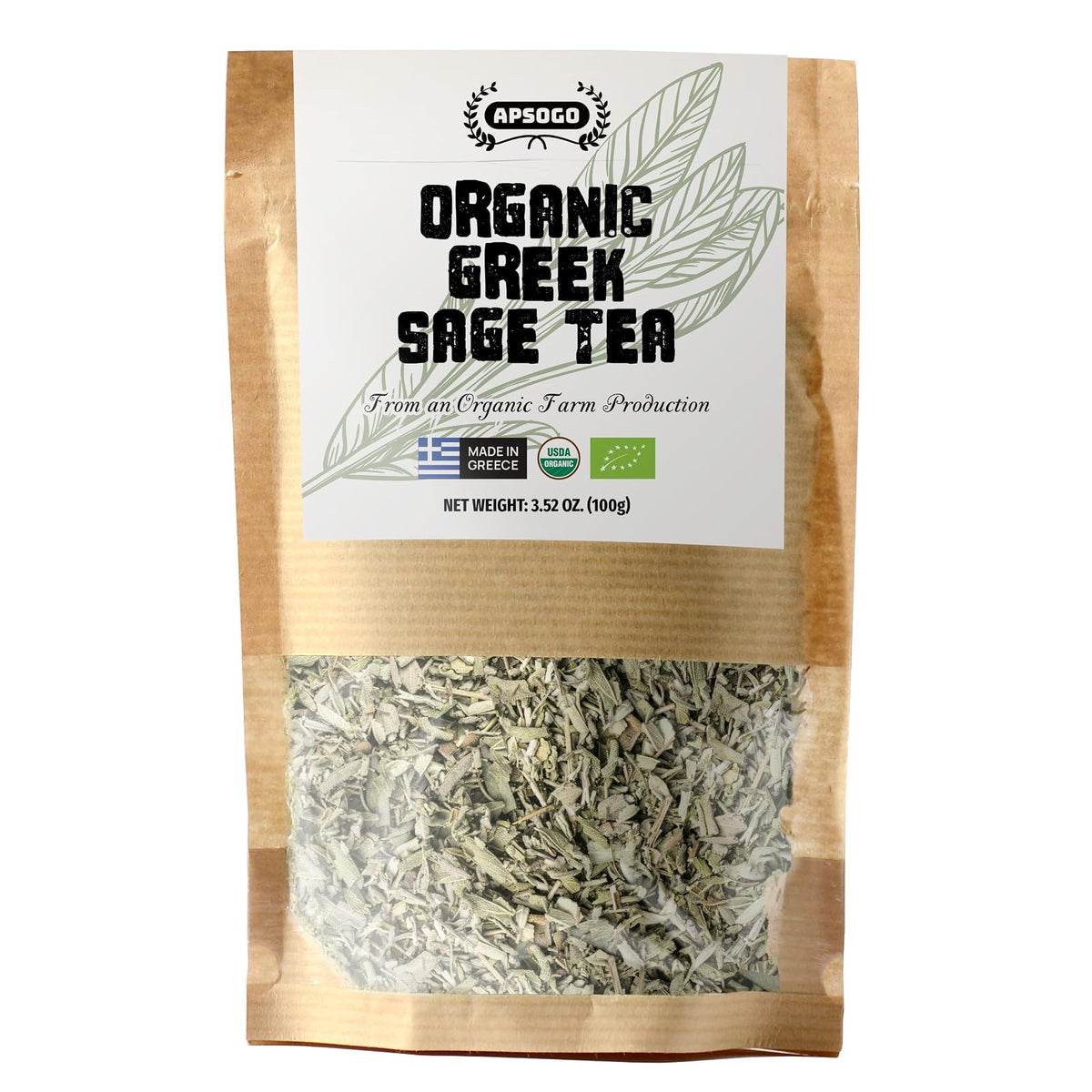 Apsogo organic Greek sage tea benefits