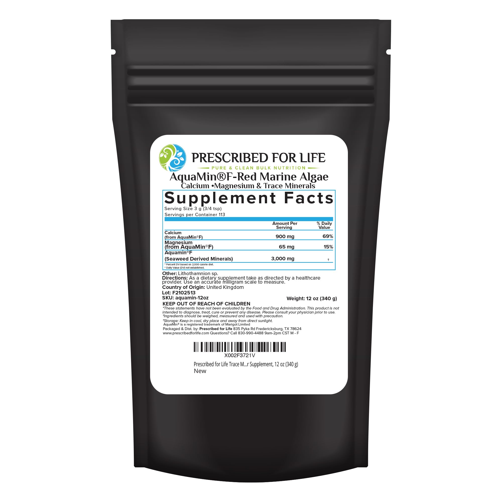 Aquamin powder for bone health