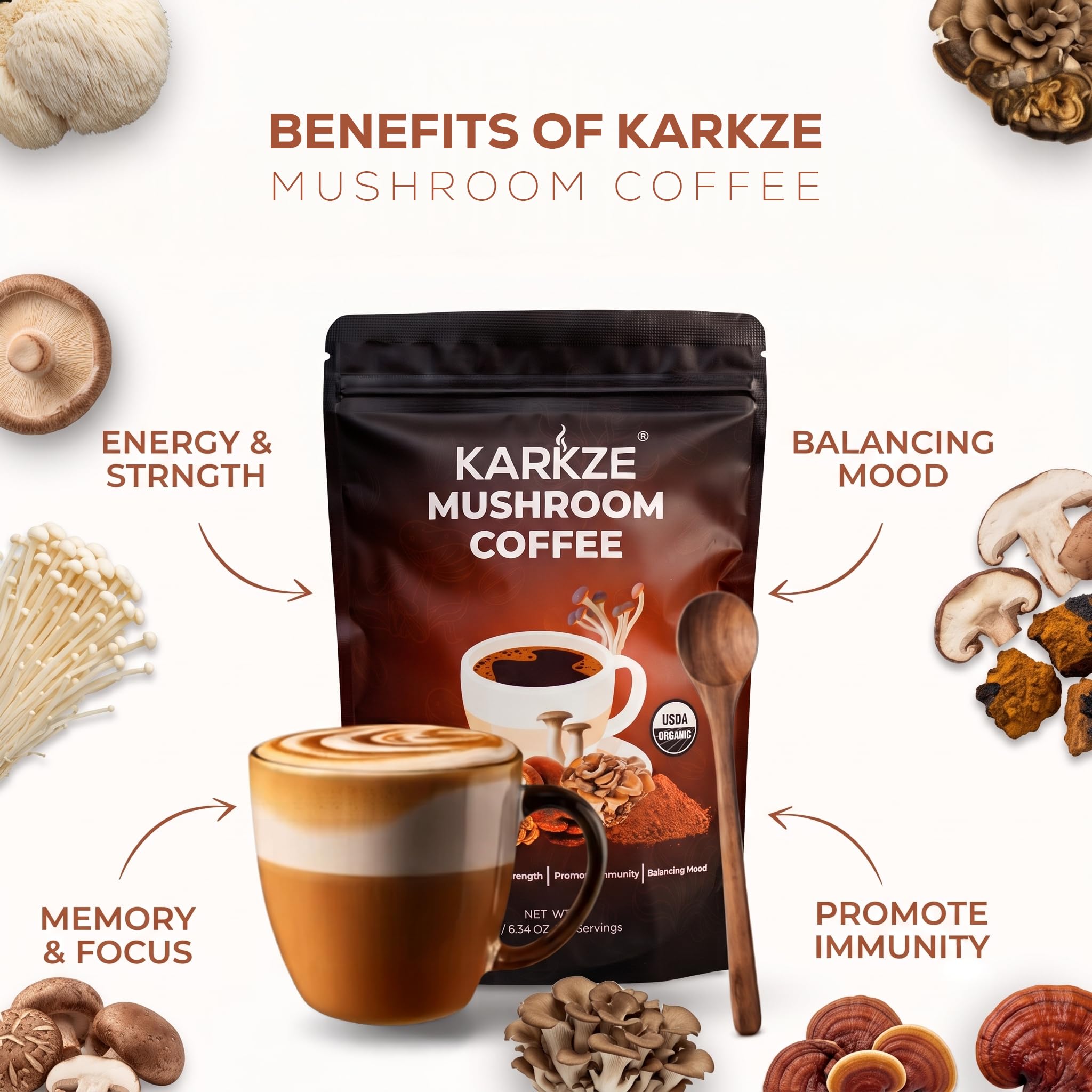 Arabica blend mushroom coffee benefits