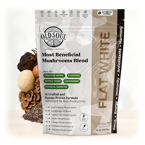 Arabica coffee blend with mushrooms