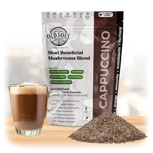 Arabica coffee with superfood mushrooms