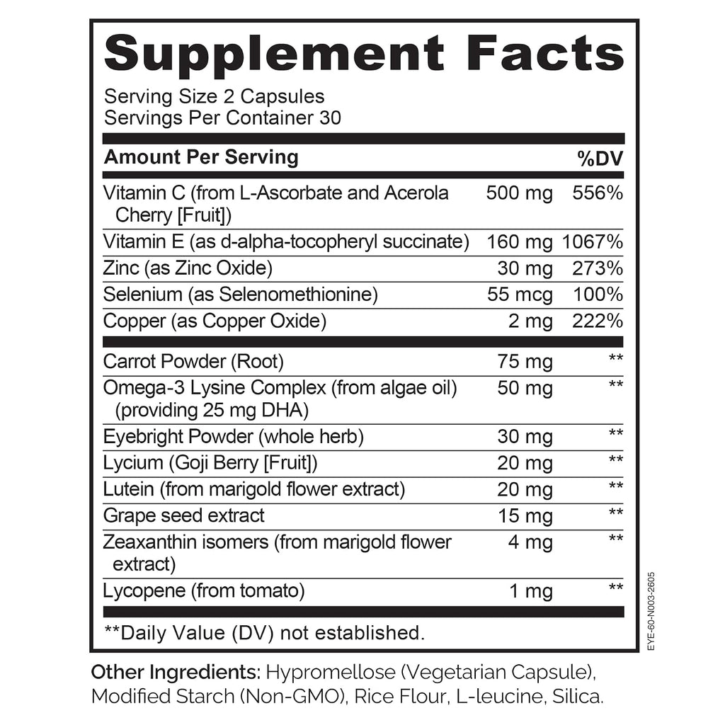 AREDS 2 formula vitamin A