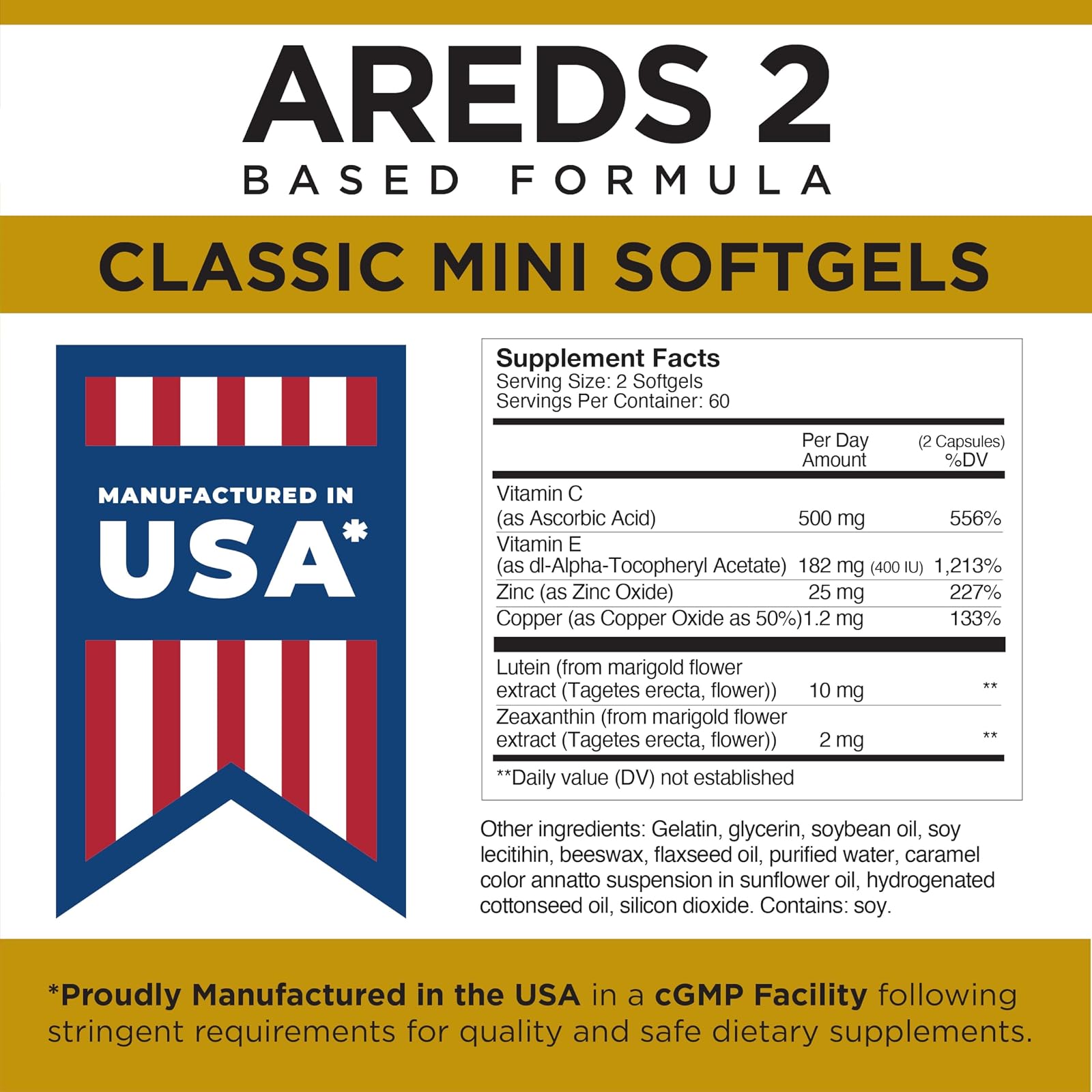 AREDS 2 softgels with essential nutrients