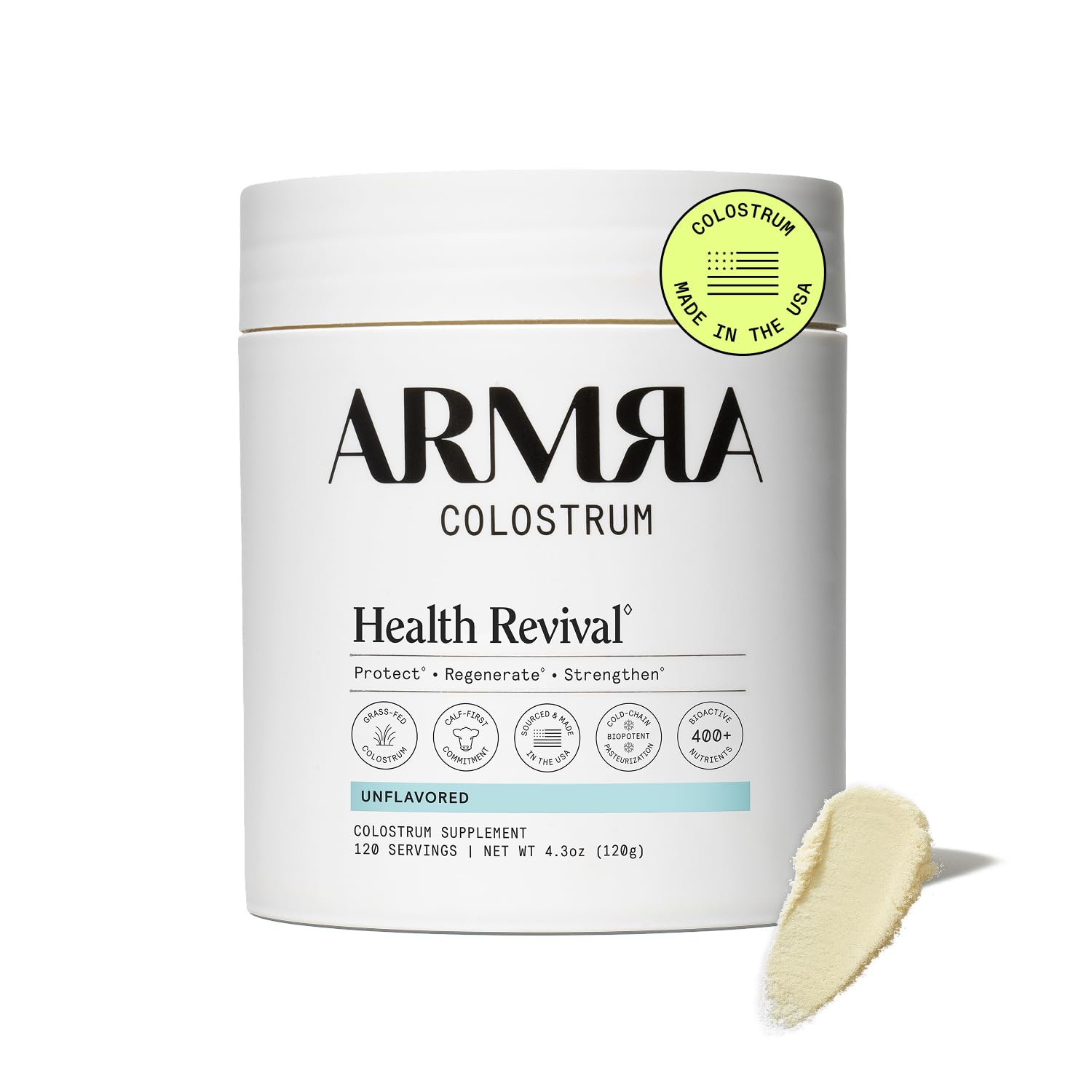 ARMRA colostrum powder for gut health