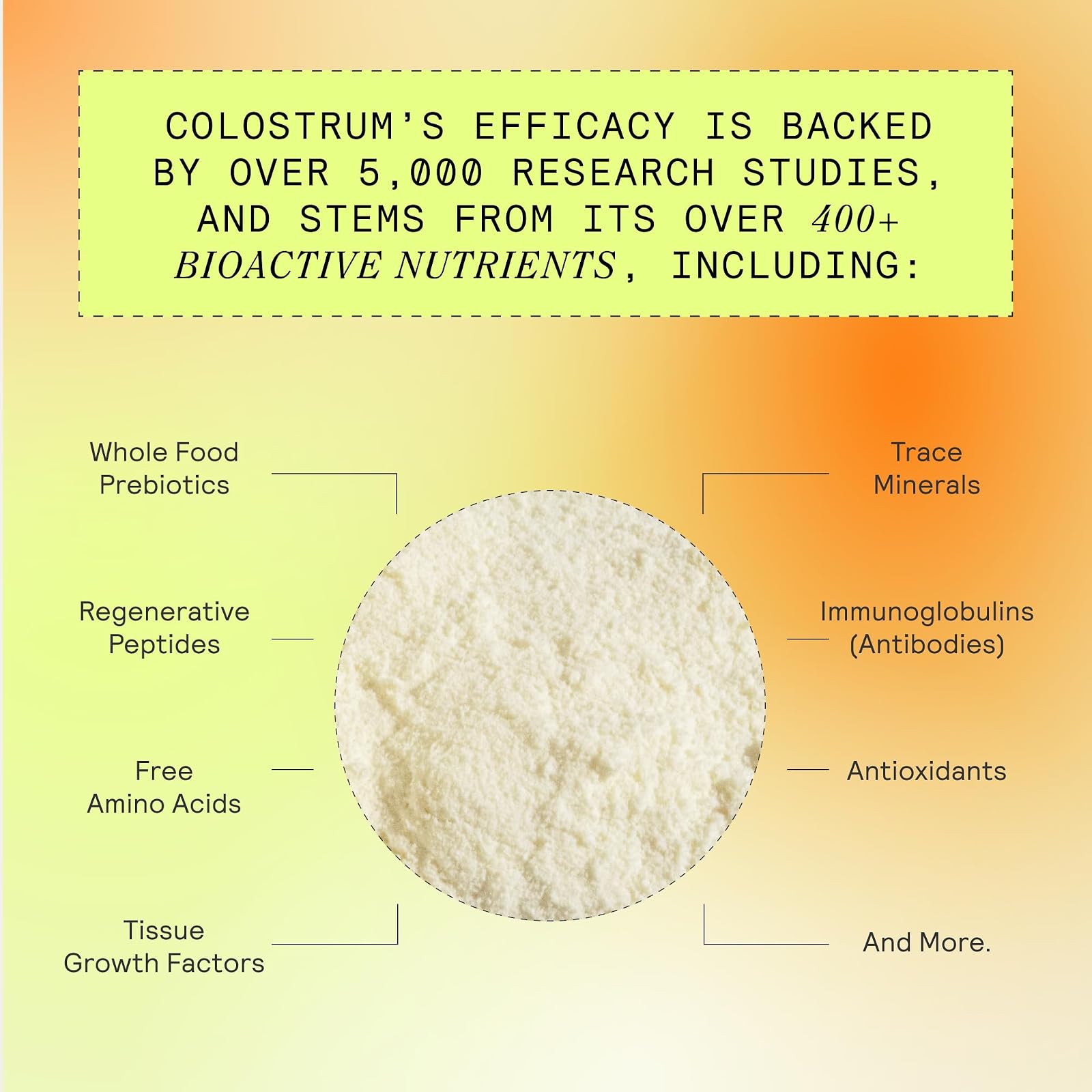 ARMRA colostrum powder supports gut health