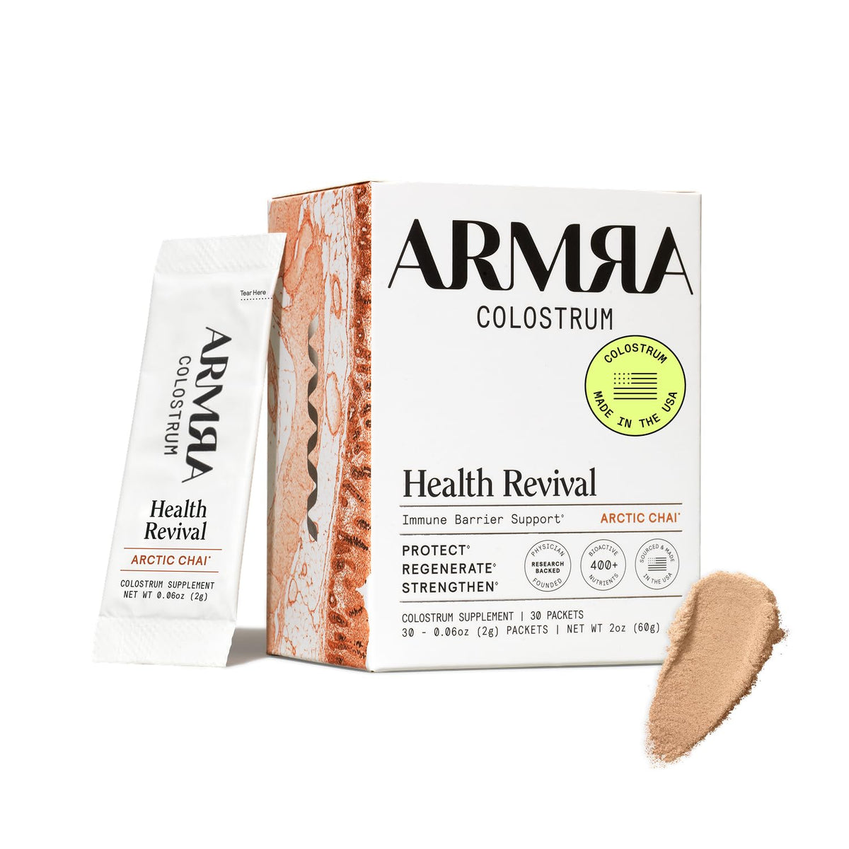 ARMRA Colostrum Powder travel sticks