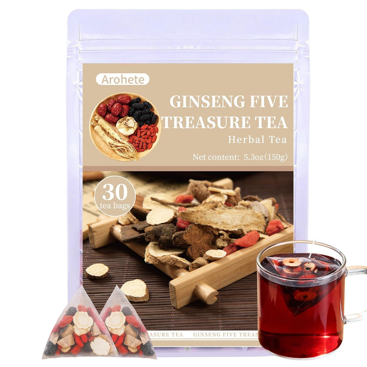 Arohete ginseng kidney tea bags