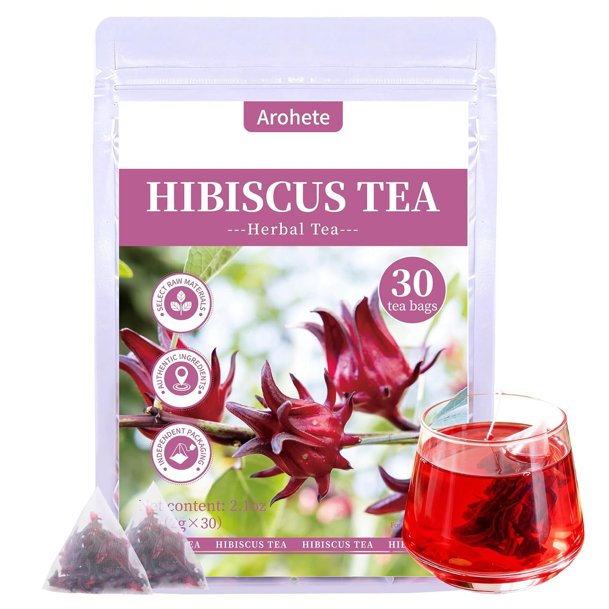 Arohete hibiscus tea bags caffeine free