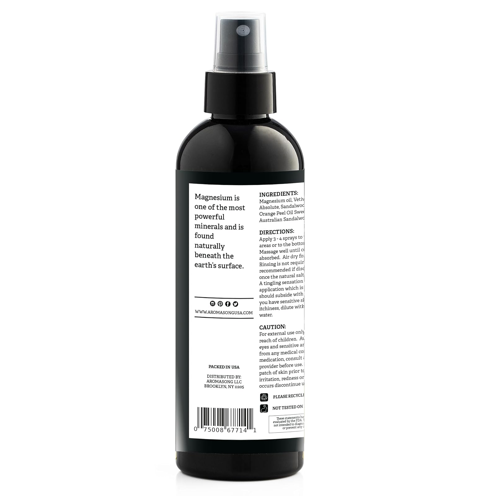 Aromasong magnesium spray for daily wellness