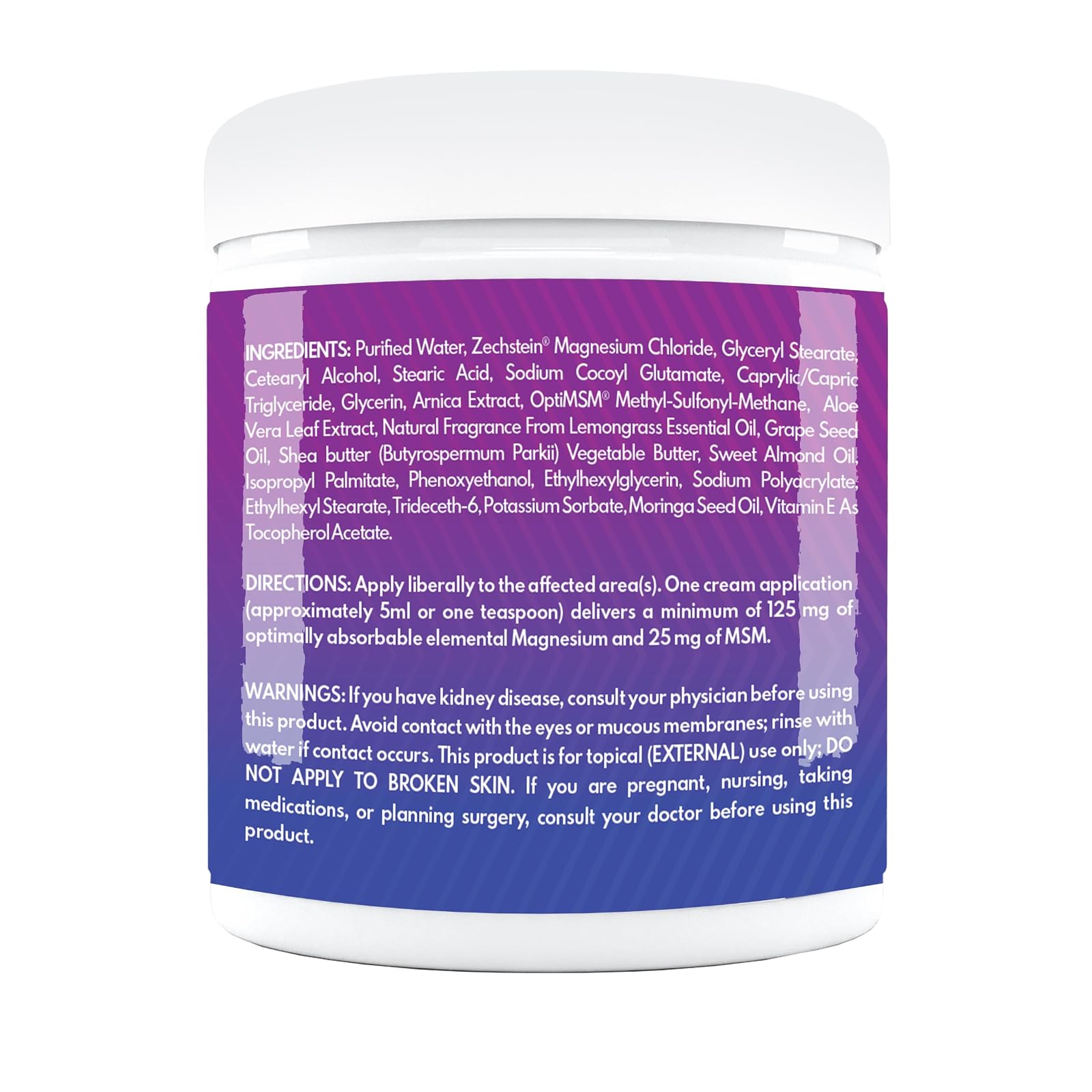 aromatherapy cream with magnesium glycinate