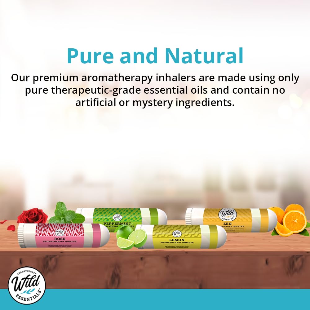 Aromatherapy nasal inhalers for wellness