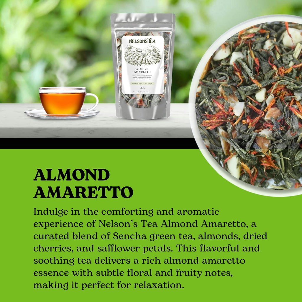 aromatic almond amaretto green tea