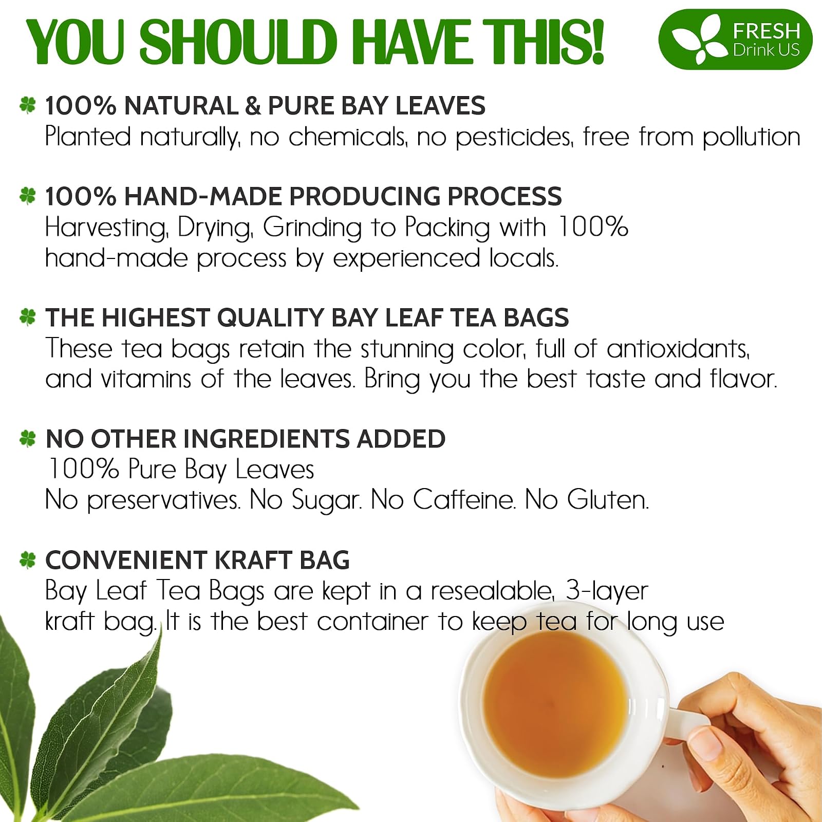 aromatic bay leaf tea for relaxation