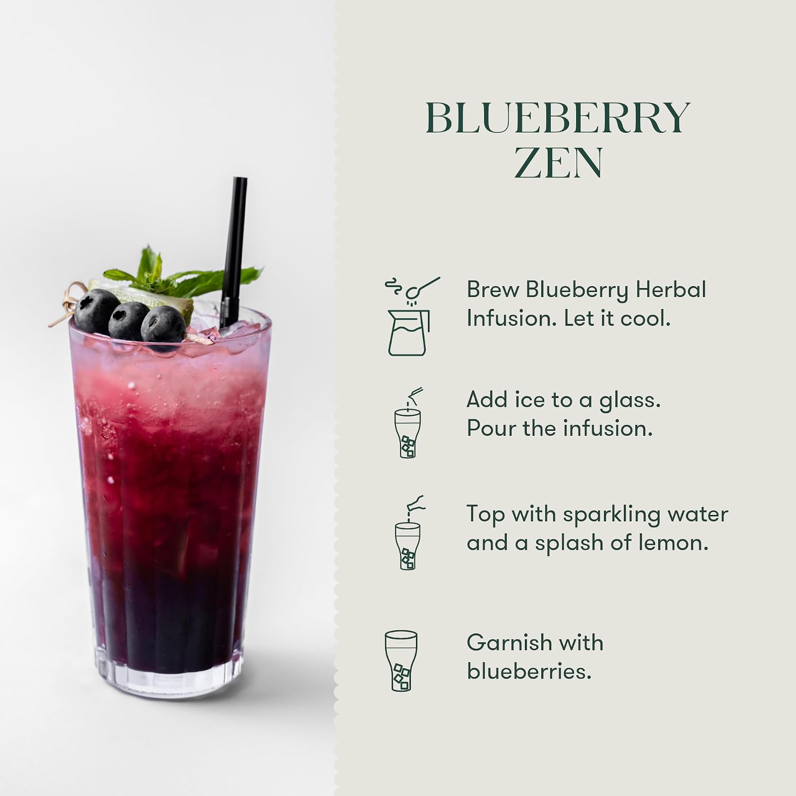 aromatic blueberry tea for soothing moments