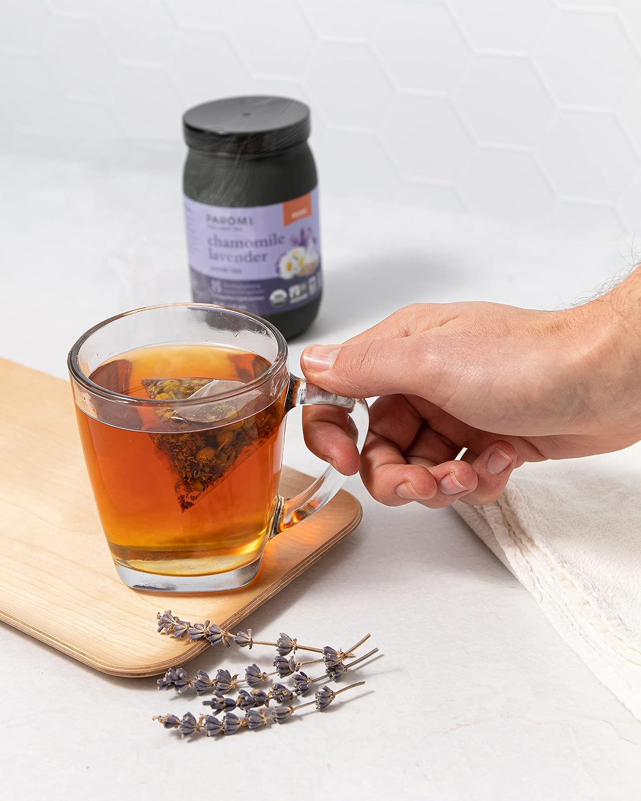 aromatic chamomile lavender tea bags