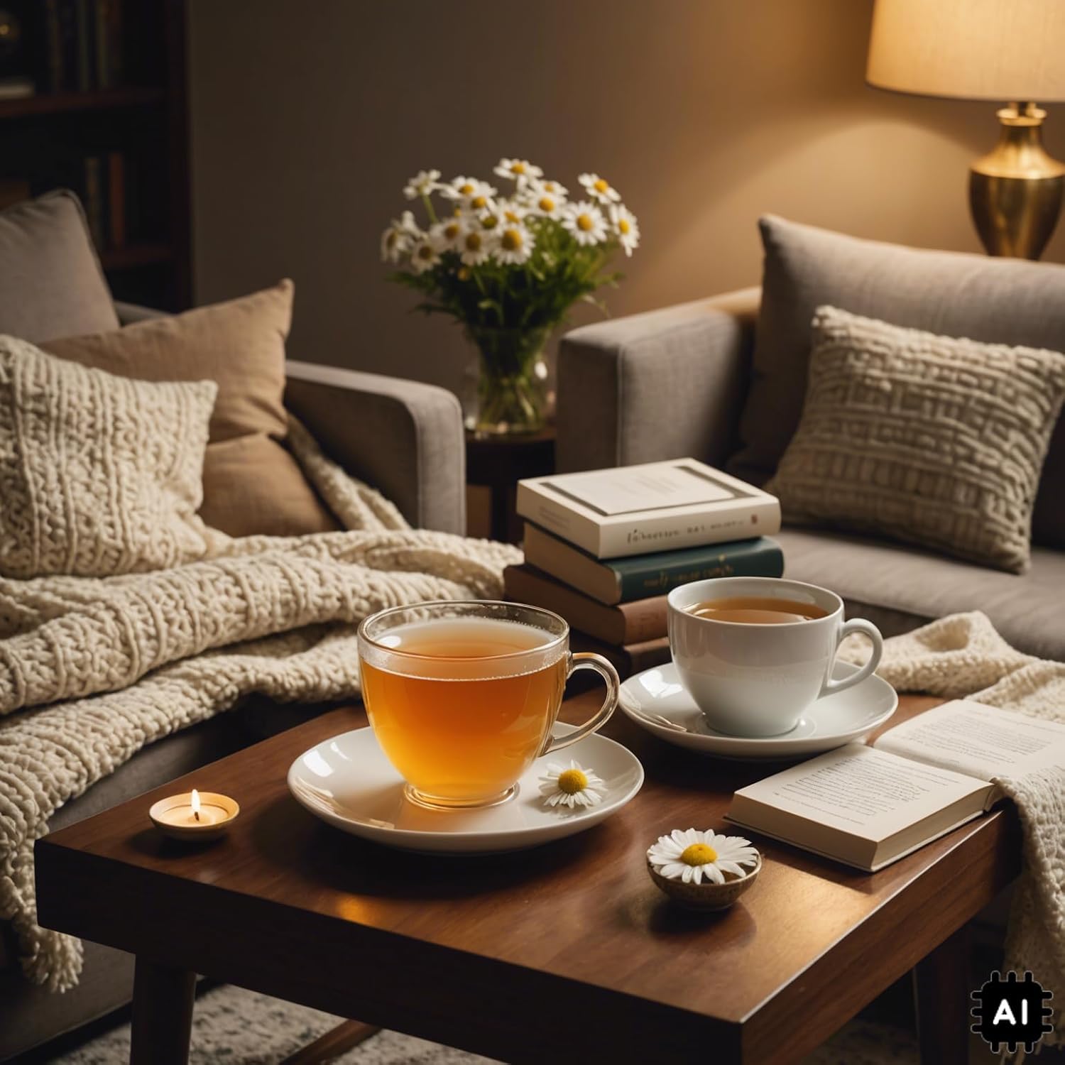 Aromatic chamomile tea bags for calming moments