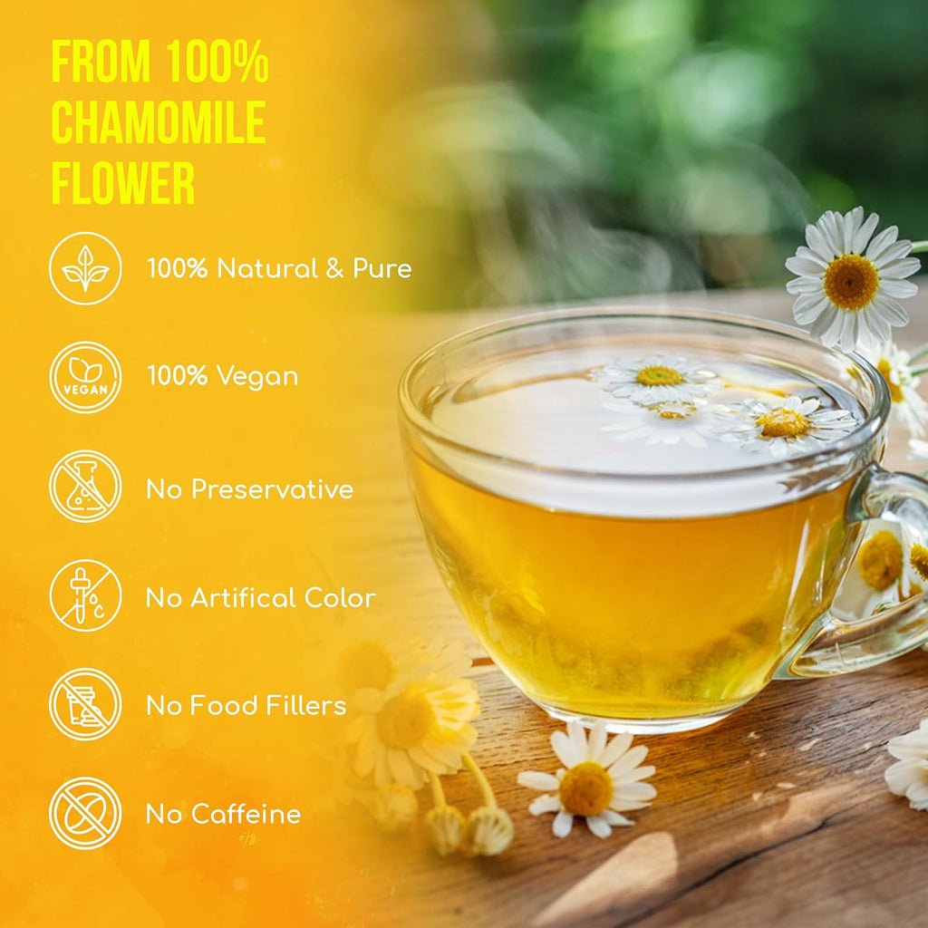 aromatic chamomile tea for bedtime