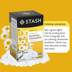aromatic chamomile tea for stress relief