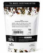 aromatic chamomile tea with berries