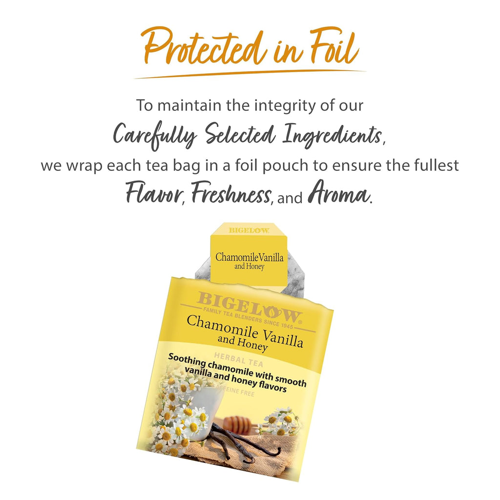 aromatic chamomile vanilla tea bags