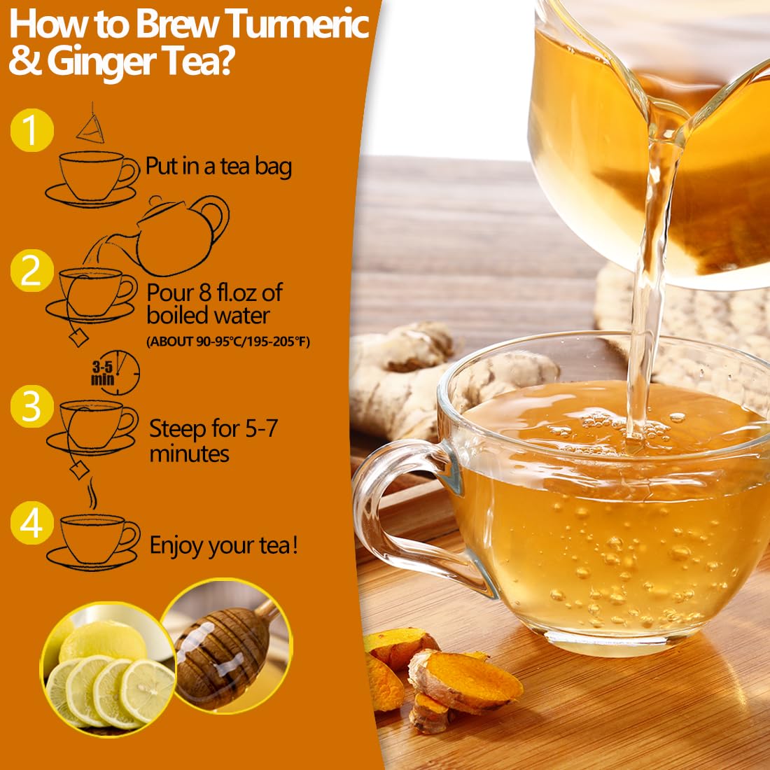 aromatic cinnamon ginger tea bags