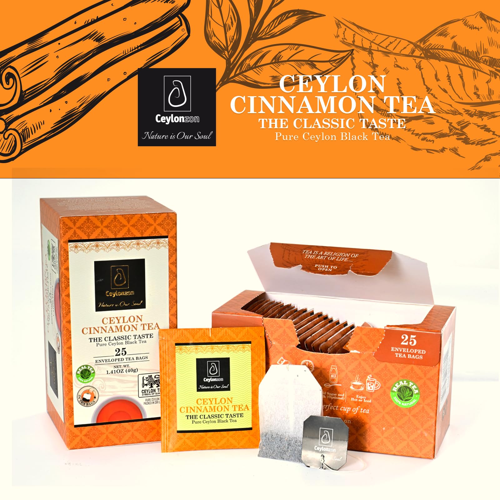 aromatic cinnamon infused tea