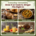 aromatic dried ginger for wellness