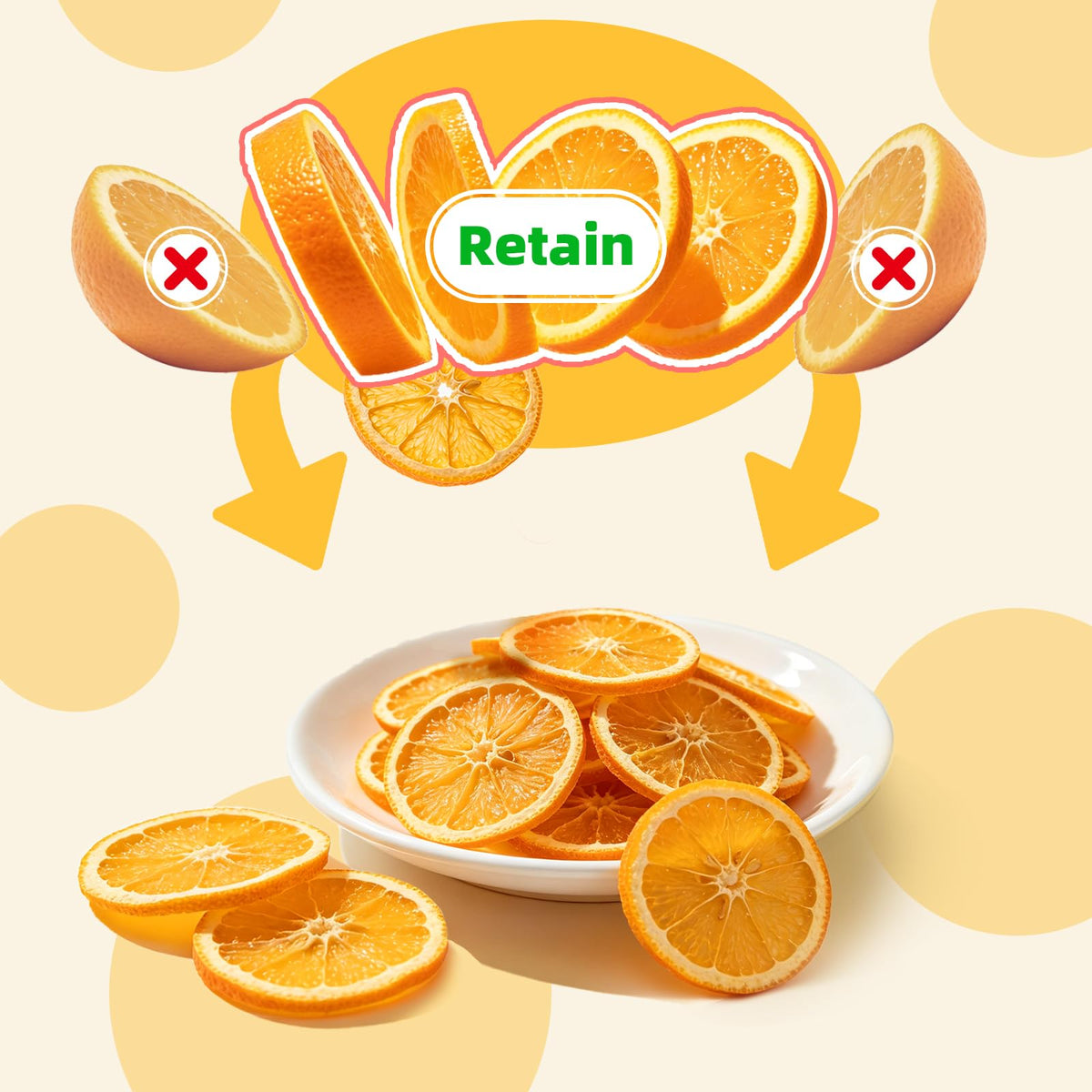 aromatic dried orange slices for tea