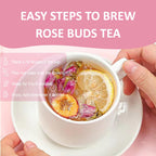 aromatic dried rose buds herbal tea