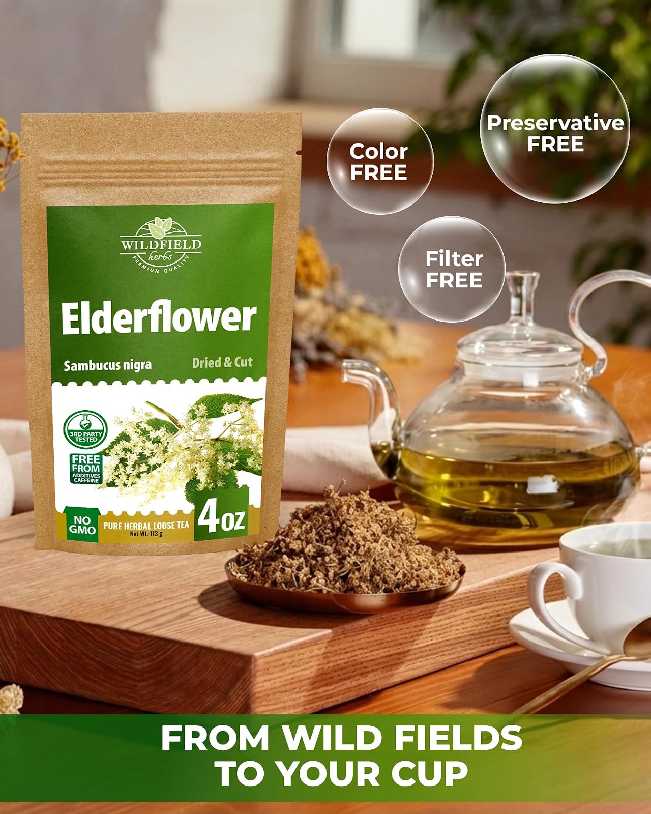 aromatic elderflower tea for wellness
