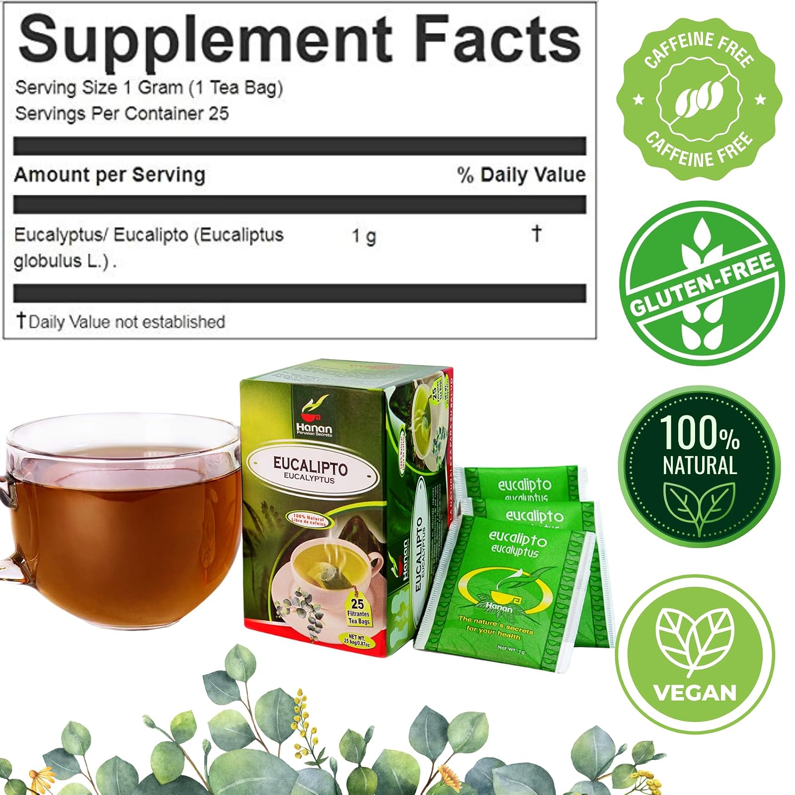 aromatic eucalyptus herbal infusion