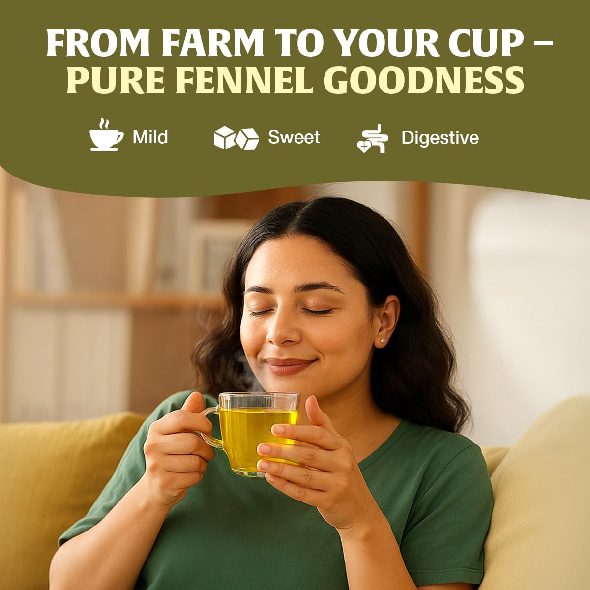 aromatic fennel seed tea for digestion