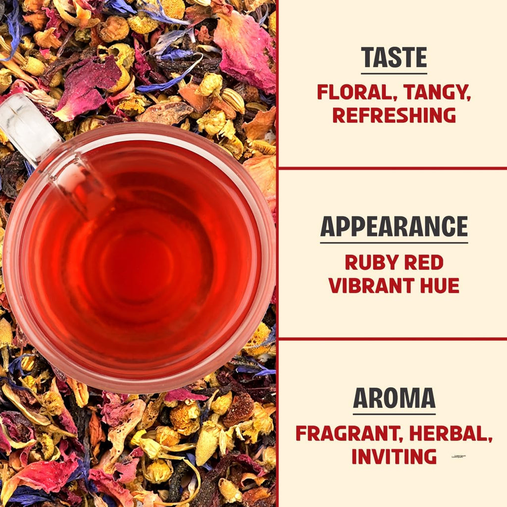 aromatic ginger and hibiscus tea