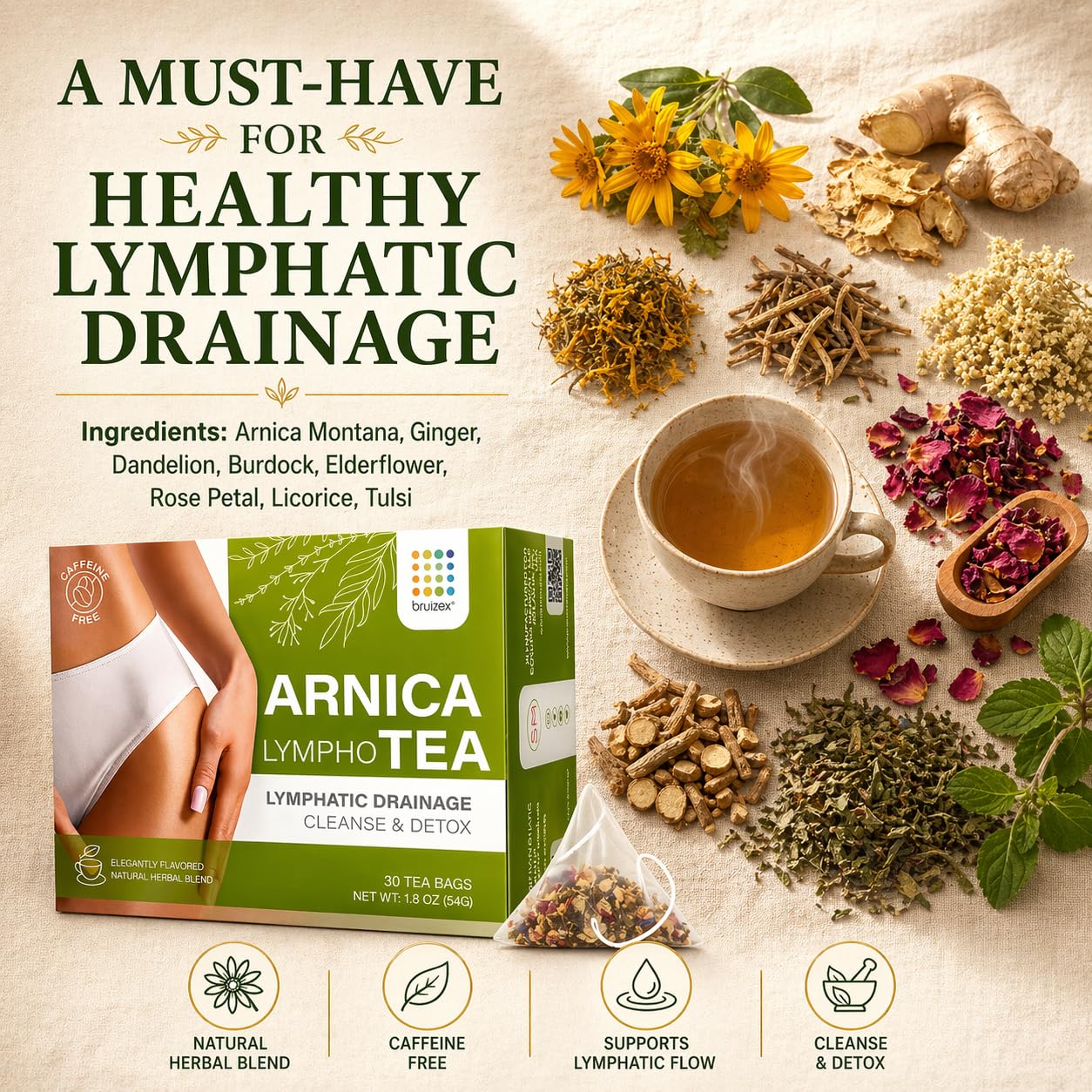 aromatic ginger herbal detox tea