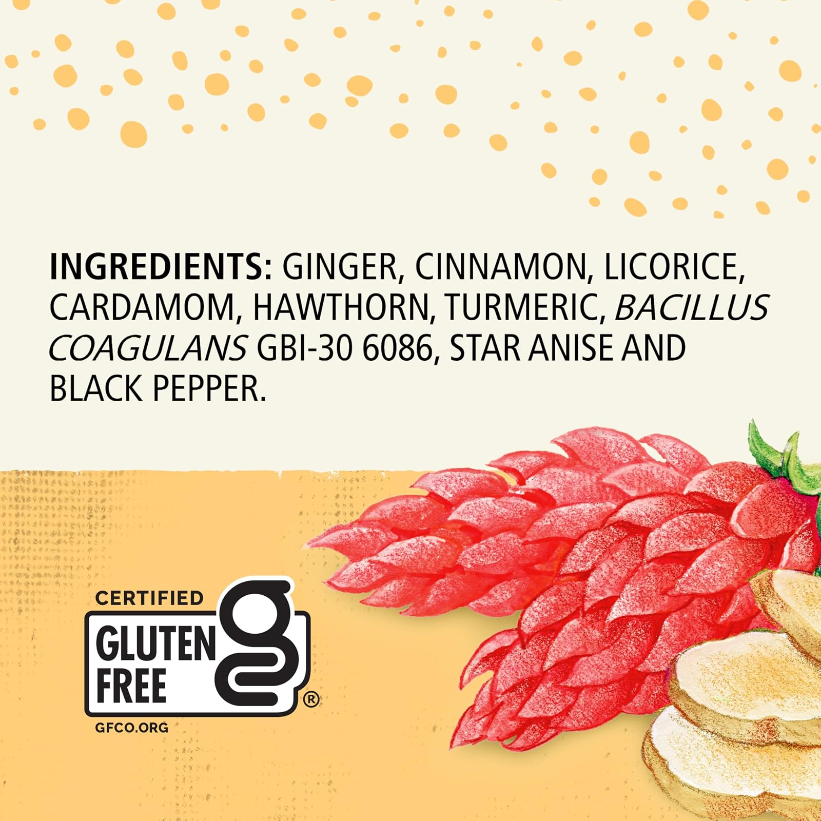 aromatic ginger probiotics tea infusion